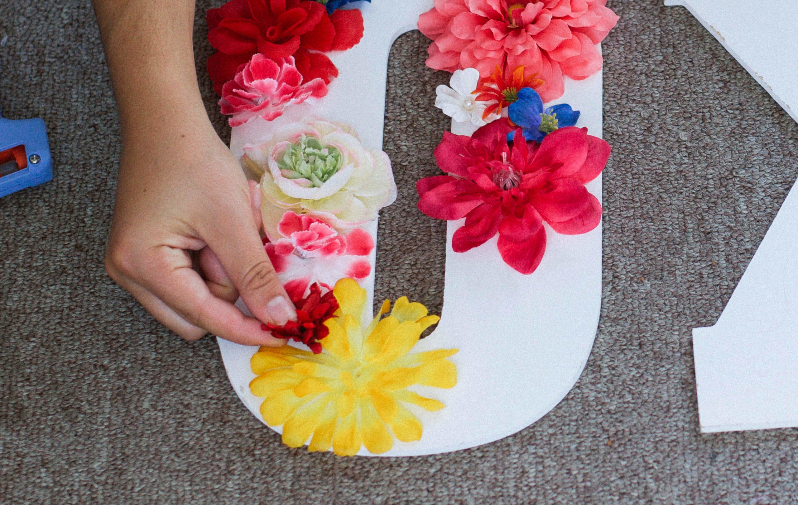 Flower Letter Diy at Eunice King blog