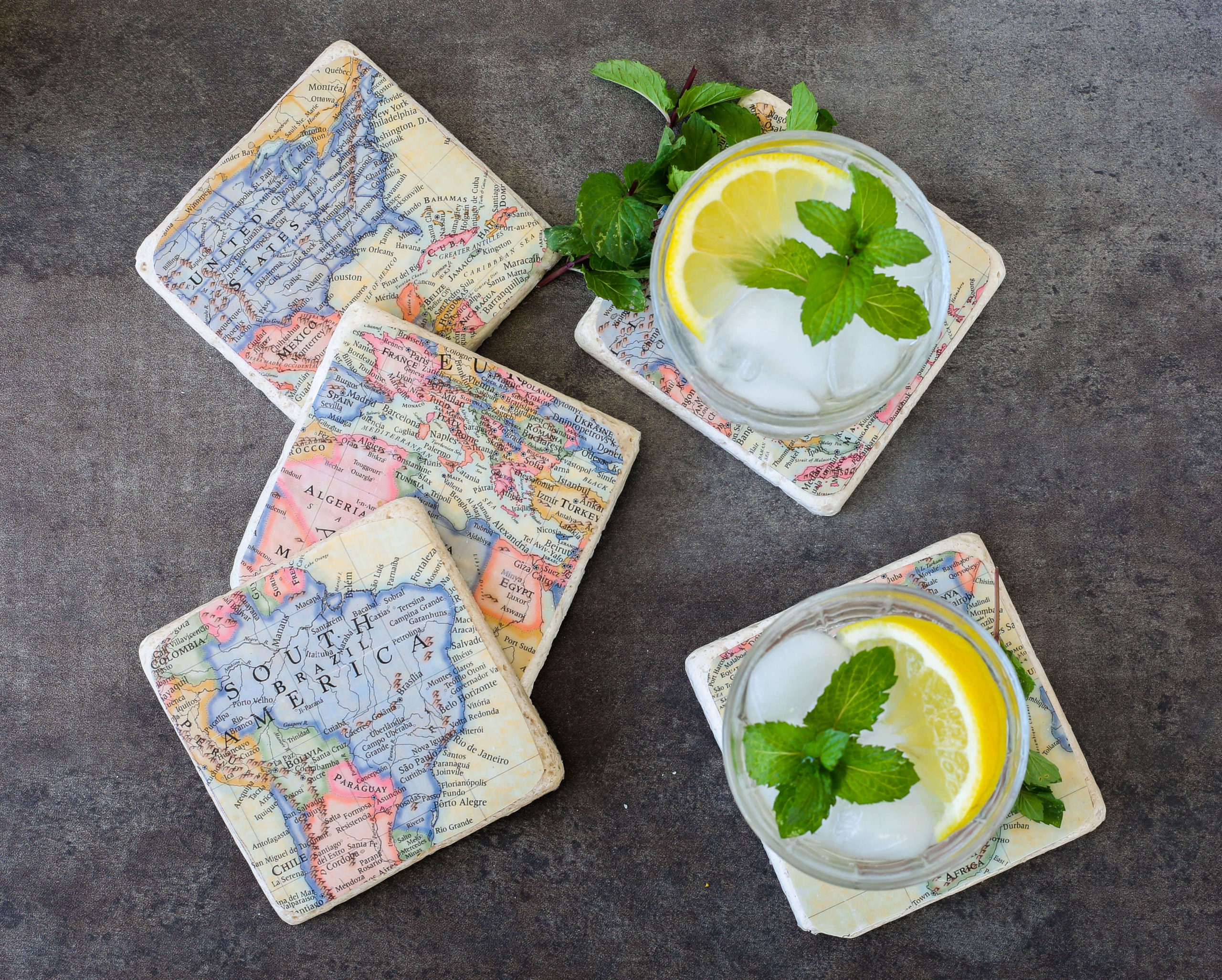 Map Coaster DIY | Sincerely Katerina